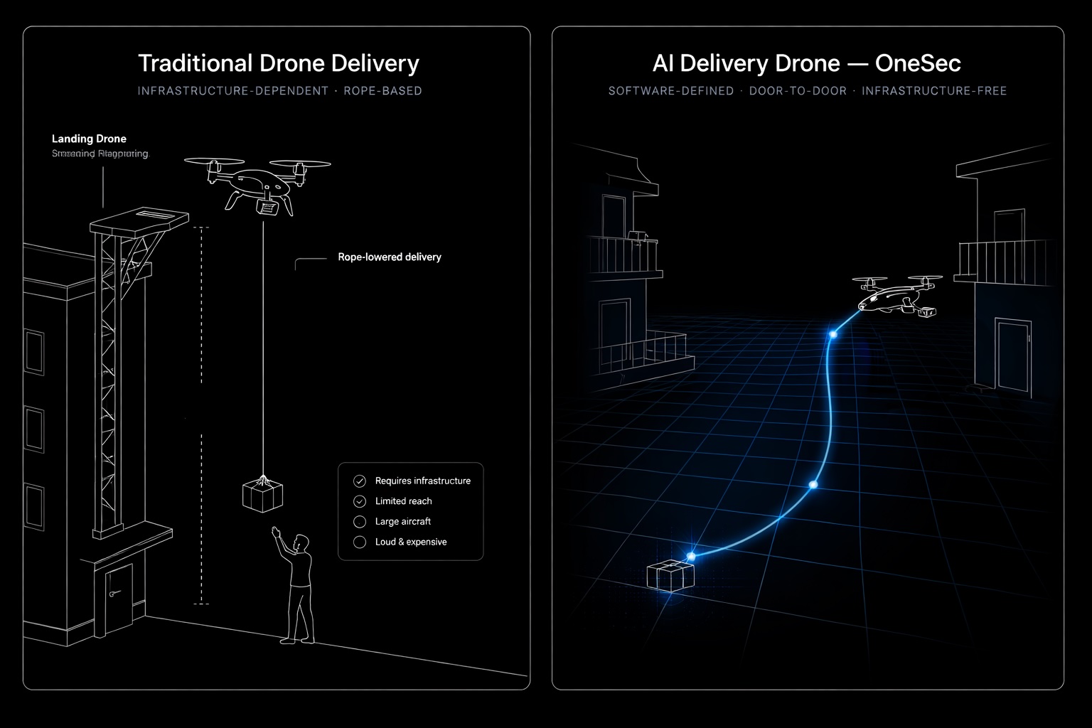 OneSec — AI Delivery Drone